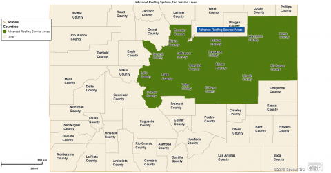 Service Area - Advanced Roofing System
